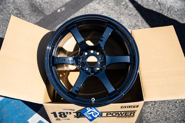 Gramlights 57DR 18x9.5 +38 5x120 Dark Blue Chrome Coating Wheels *Set ...