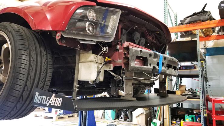 Battle Aero Ford Mustang (S197) Chassis Mounted Splitter - ModInfinite ...